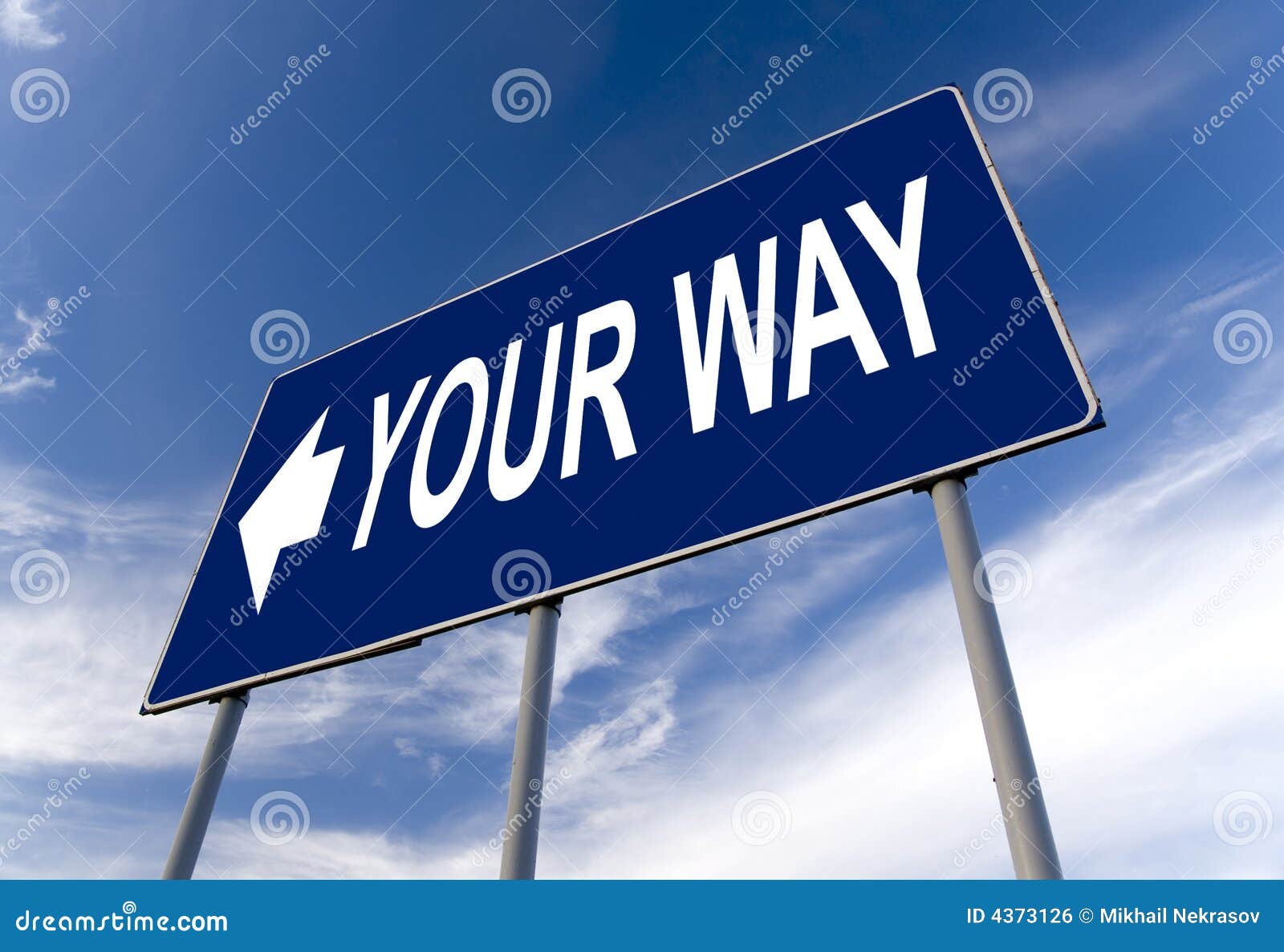 Your way billboard stock photo. Image of finance, life - 4373126
