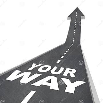 Your Way Road Arrow Direction Moving Forward Stock Illustration ...
