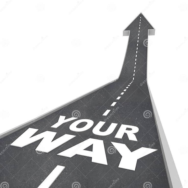 Your Way Road Arrow Direction Moving Forward Stock Illustration ...