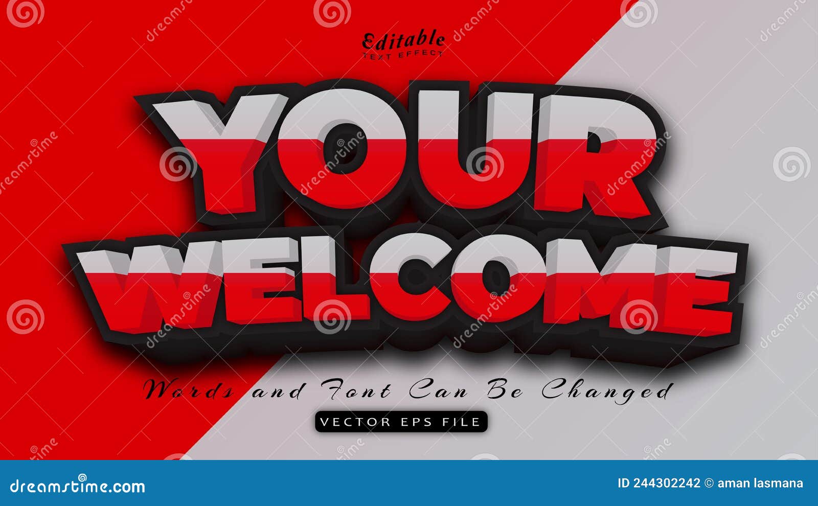 Your welcome text effect stock illustration. Illustration of neon ...
