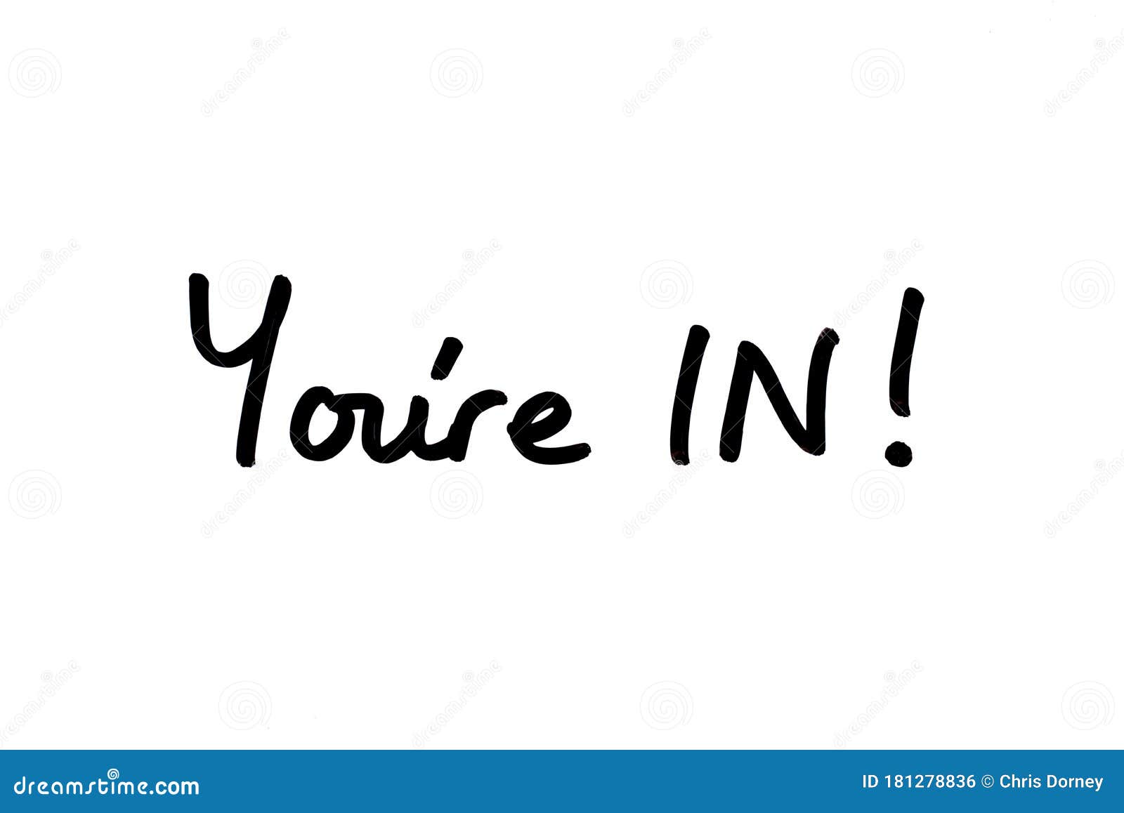 Youre in stock illustration. Illustration of joined - 181278836