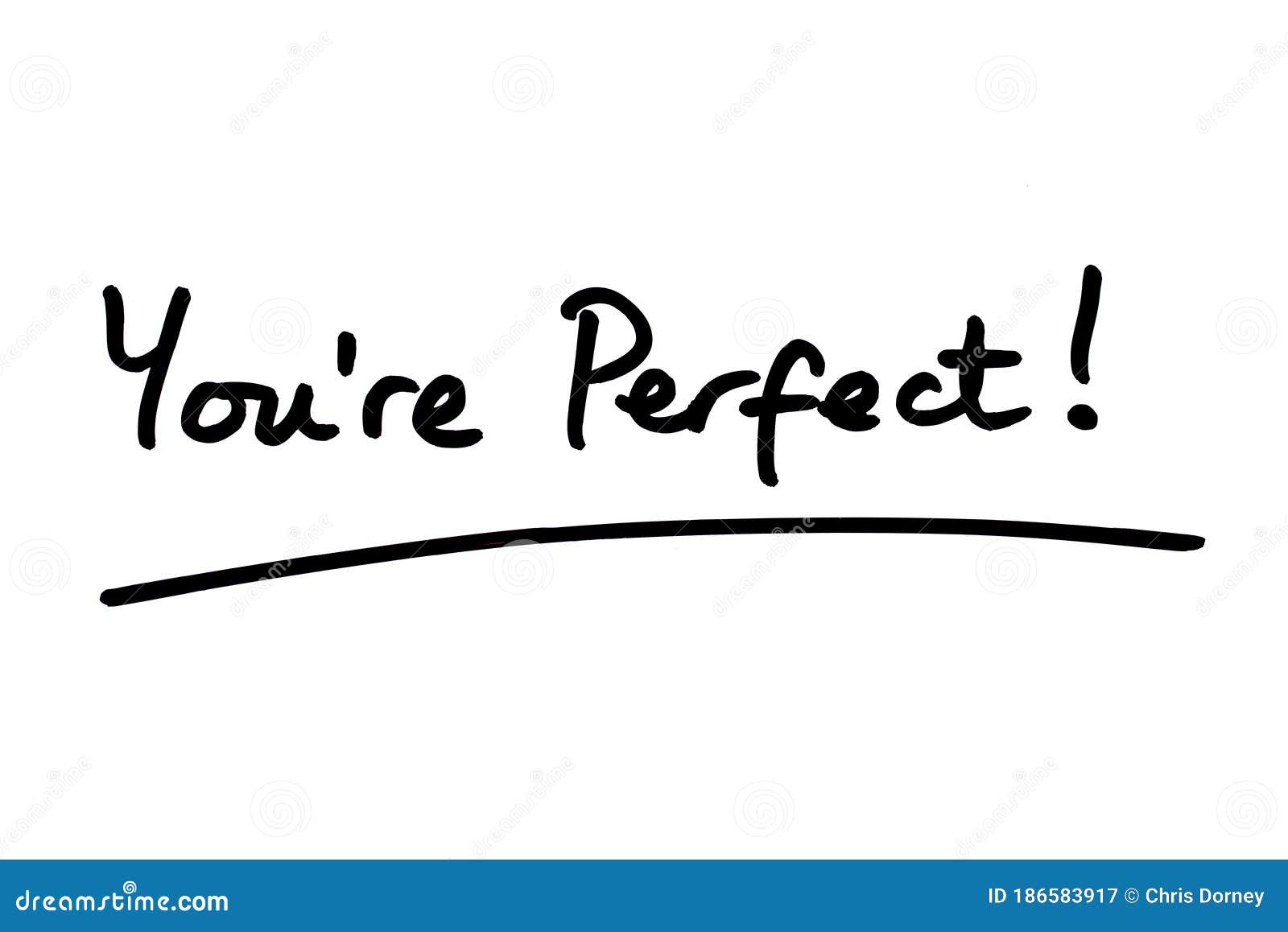 Youre Perfect stock illustration. Illustration of amazing - 186583917