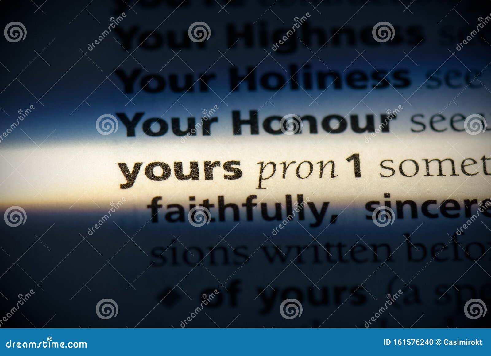 Yours stock photo. Image of meaning, close, book, detail - 161576240