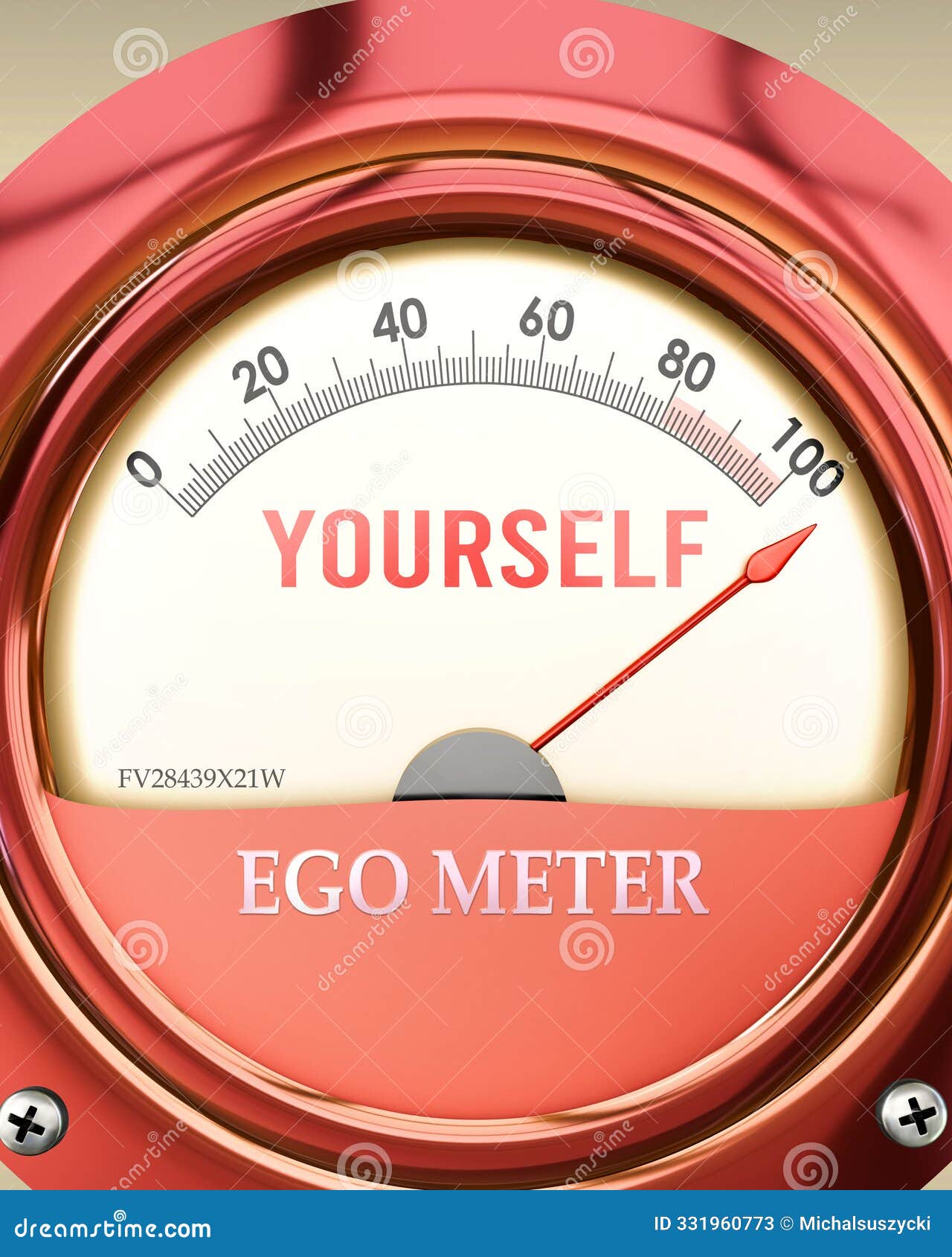 Yourself and Ego Meter that is Hitting a Full Scale, Showing a Very ...
