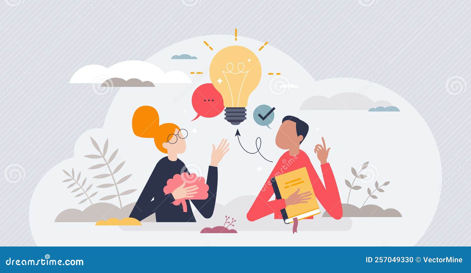 Smart , Knowledge, Wisdom Icon Set Thin Line Style Cartoon Vector ...