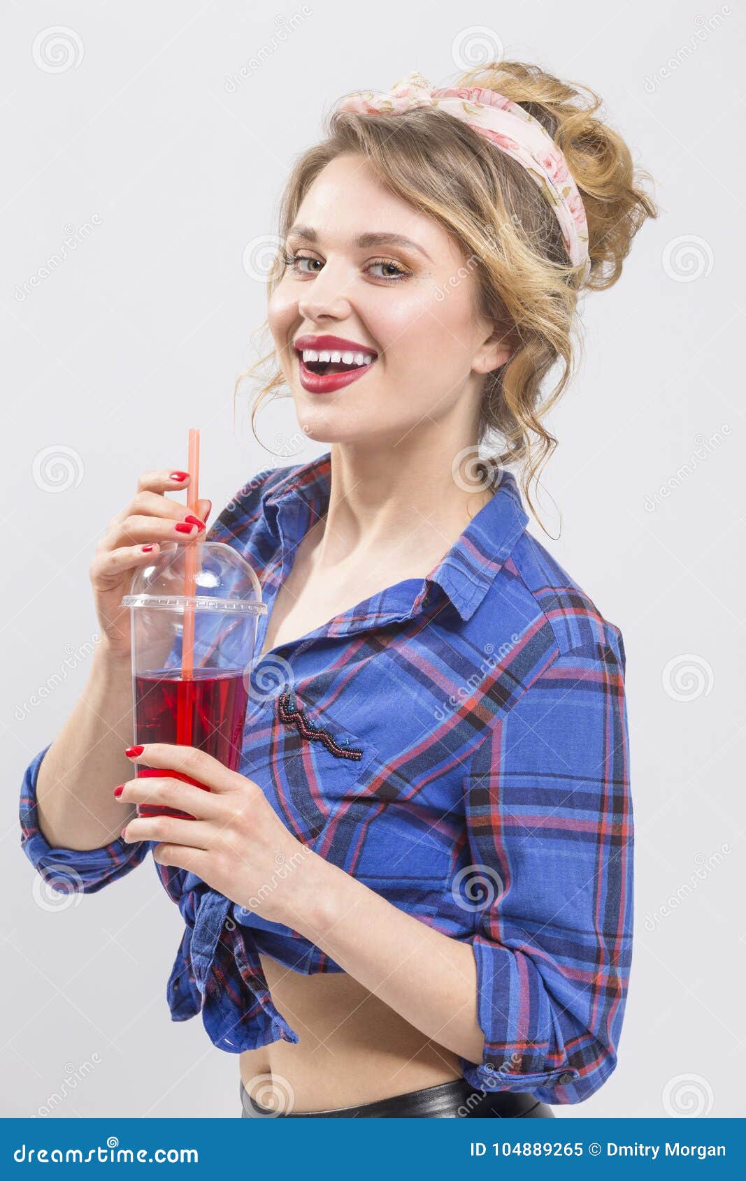Youth Fashion And Lifestyle Concepts Smiling Caucasian Blond Stock