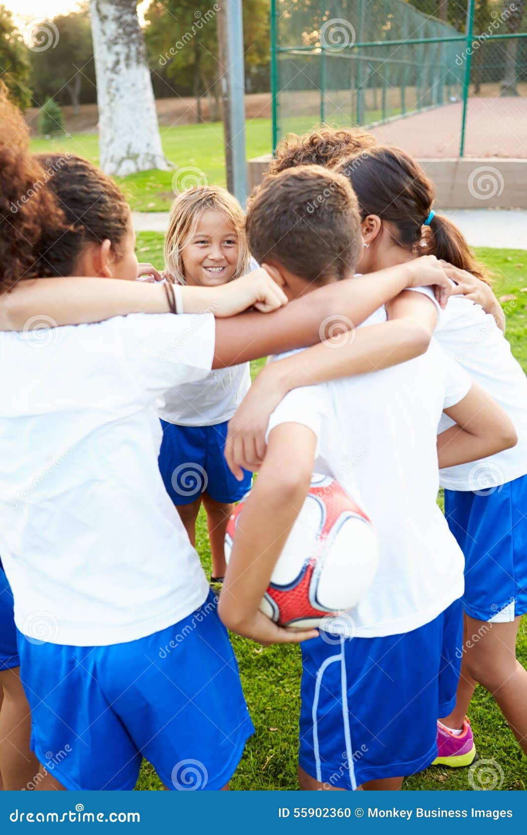 Youth Football Team Training Together Stock Photo - Image of male ...