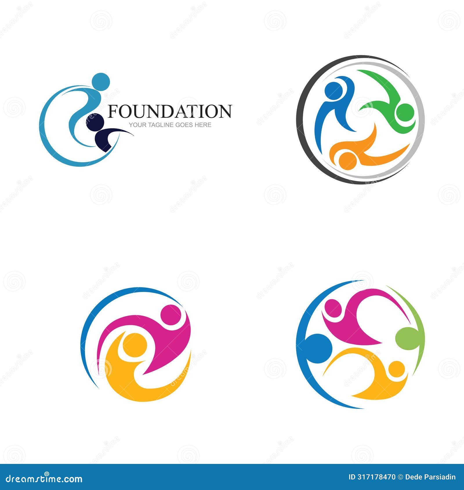 Youth Foundation Logo Creative People Education Logo Concept Stock ...