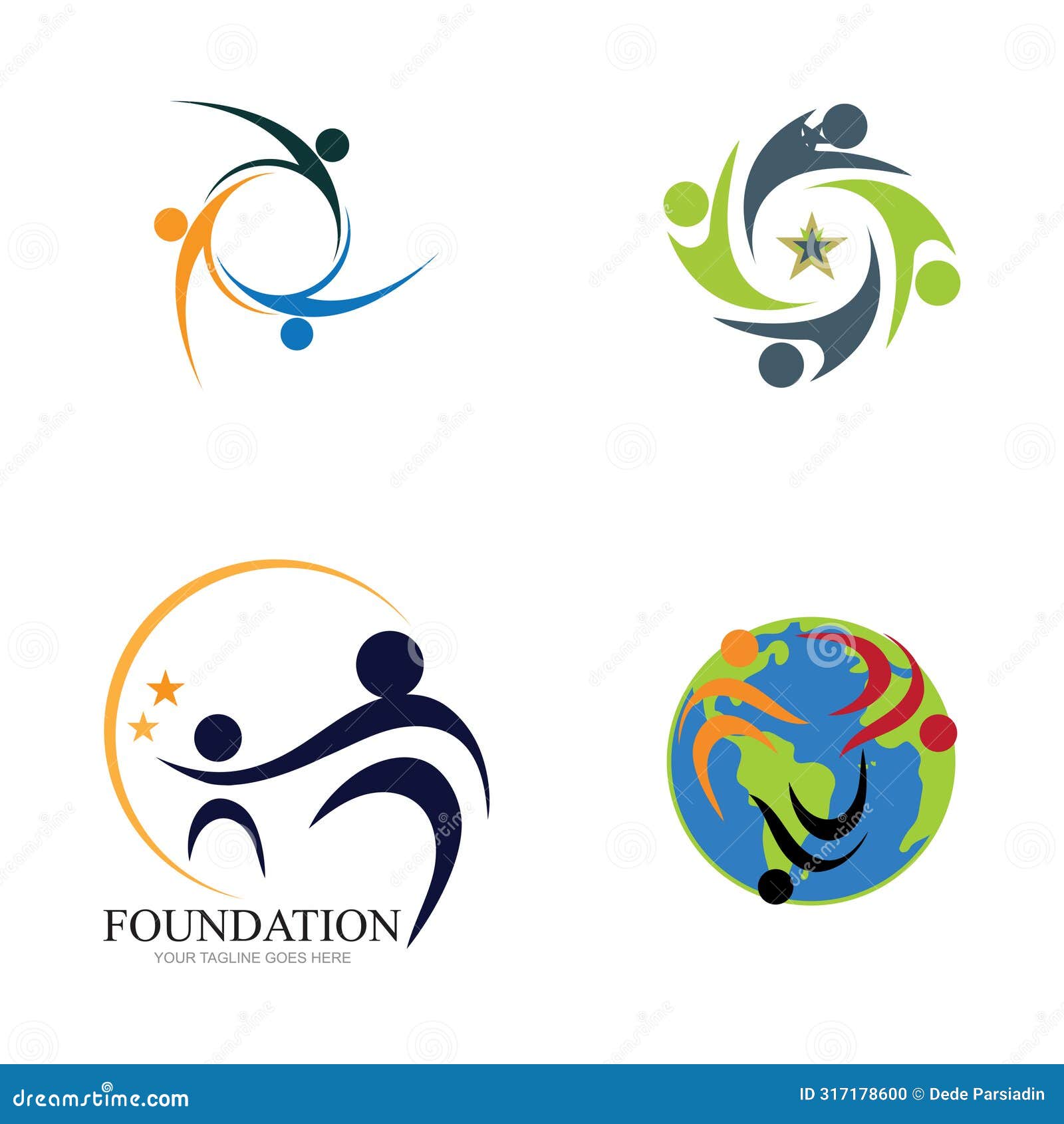 Youth Foundation Logo Creative People Education Logo Concept Stock ...