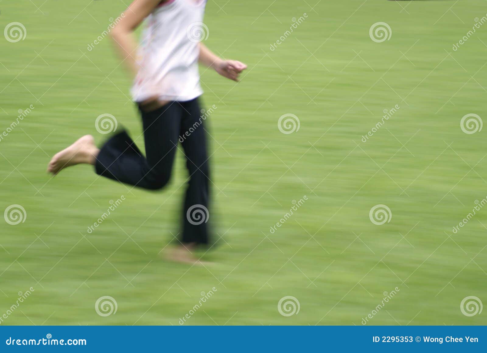 Youth running in grass stock image. Image of active, lawn - 2295353