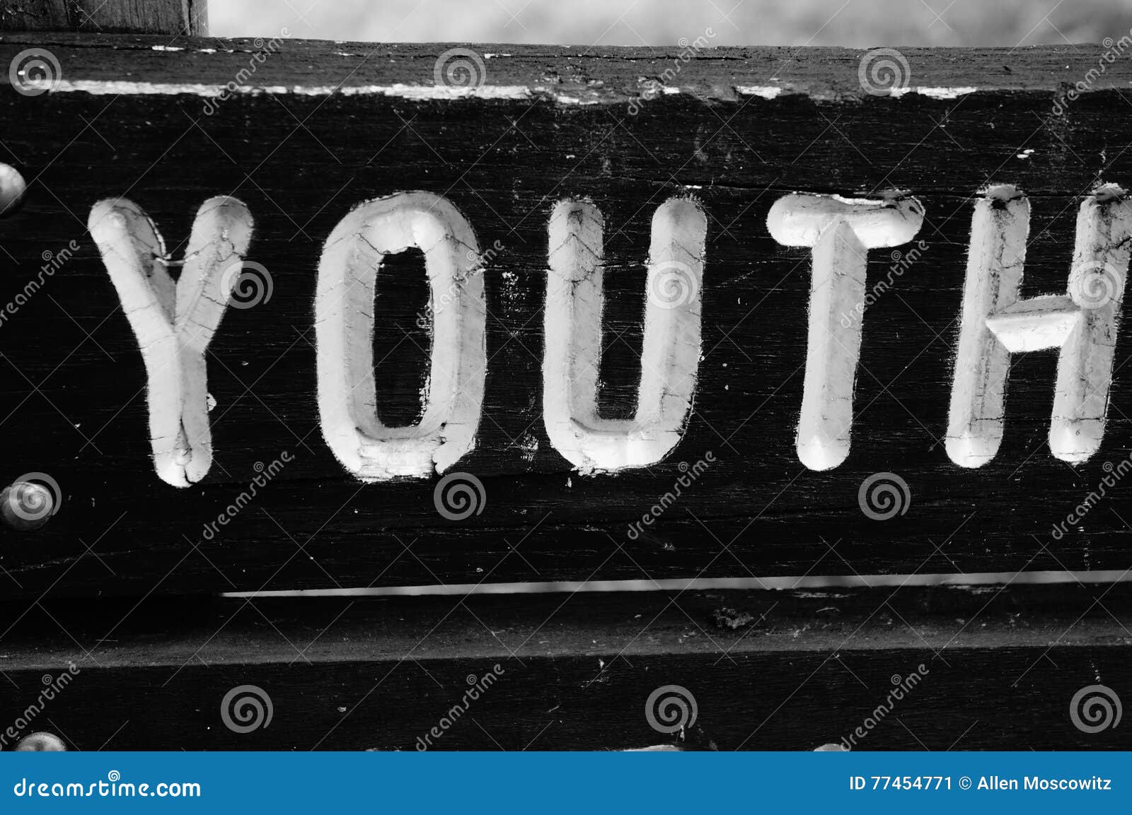 Youth Sign stock image. Image of painted, word, black - 77454771