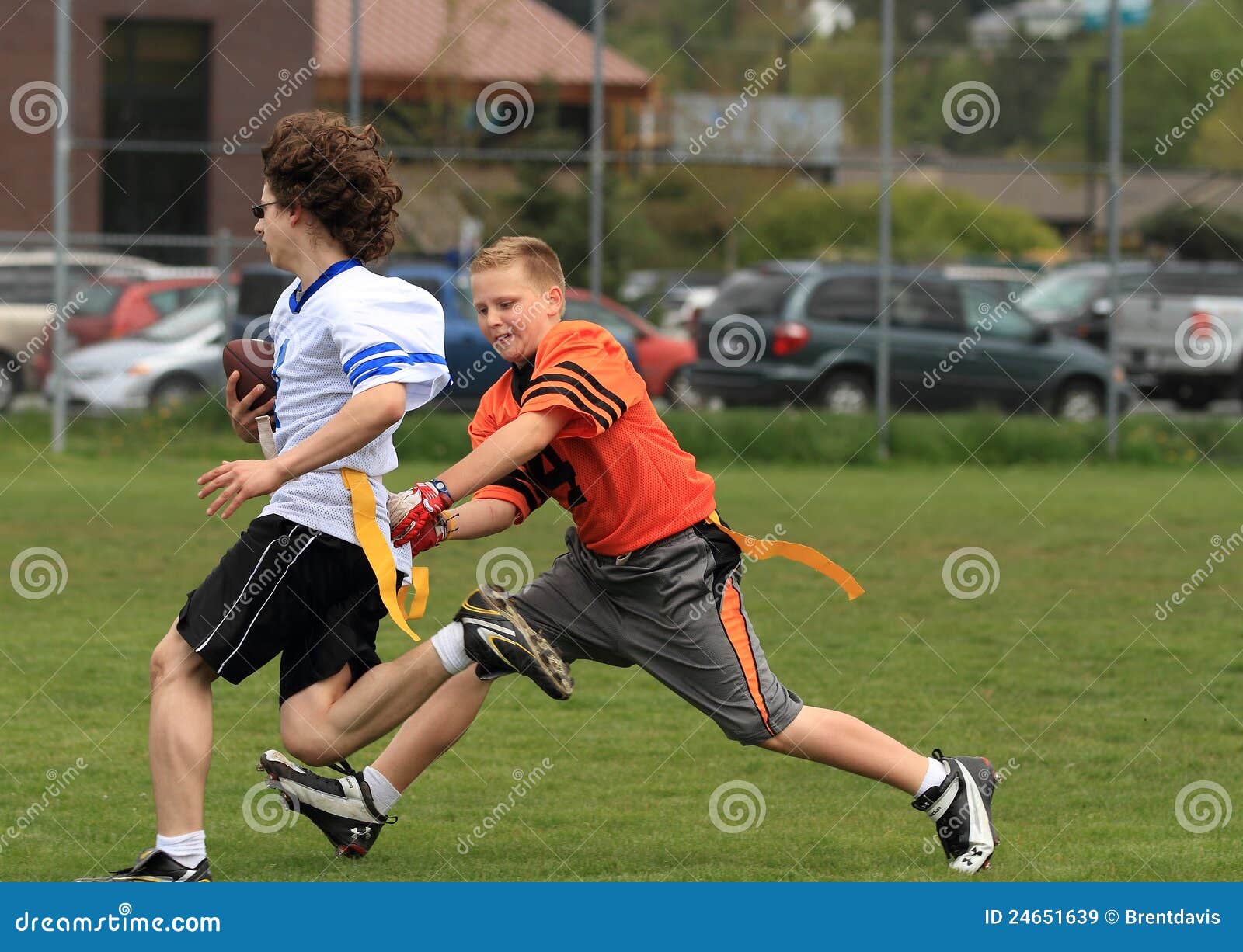 The Boy Participate In A Sports Day. Children`s Relay. Primary School ...