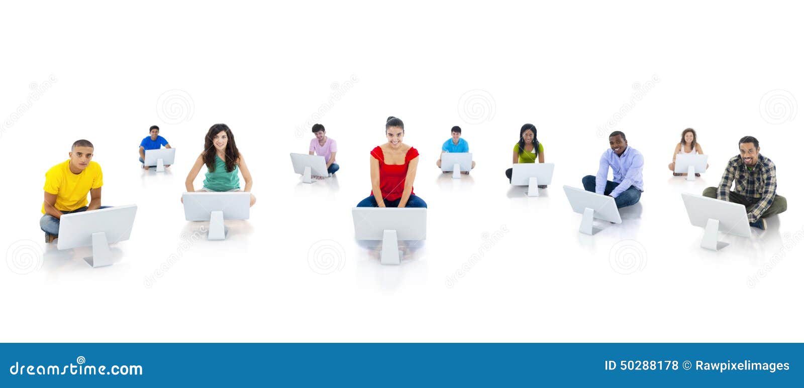 Youth Using Computers Community Concept Stock Photo - Image of file ...