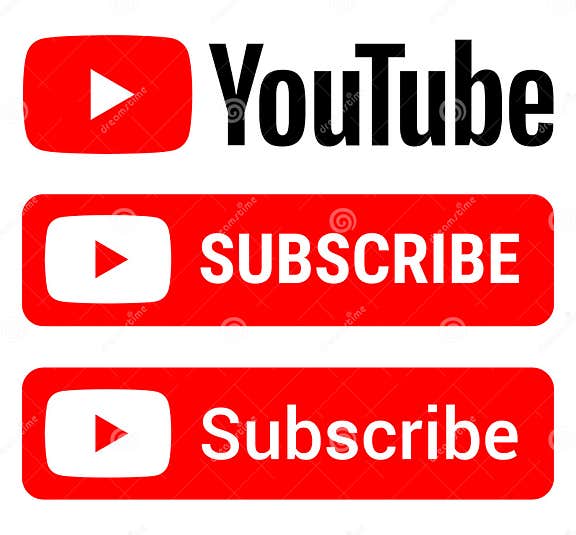 Youtube subscribe icons editorial photography. Illustration of vector ...