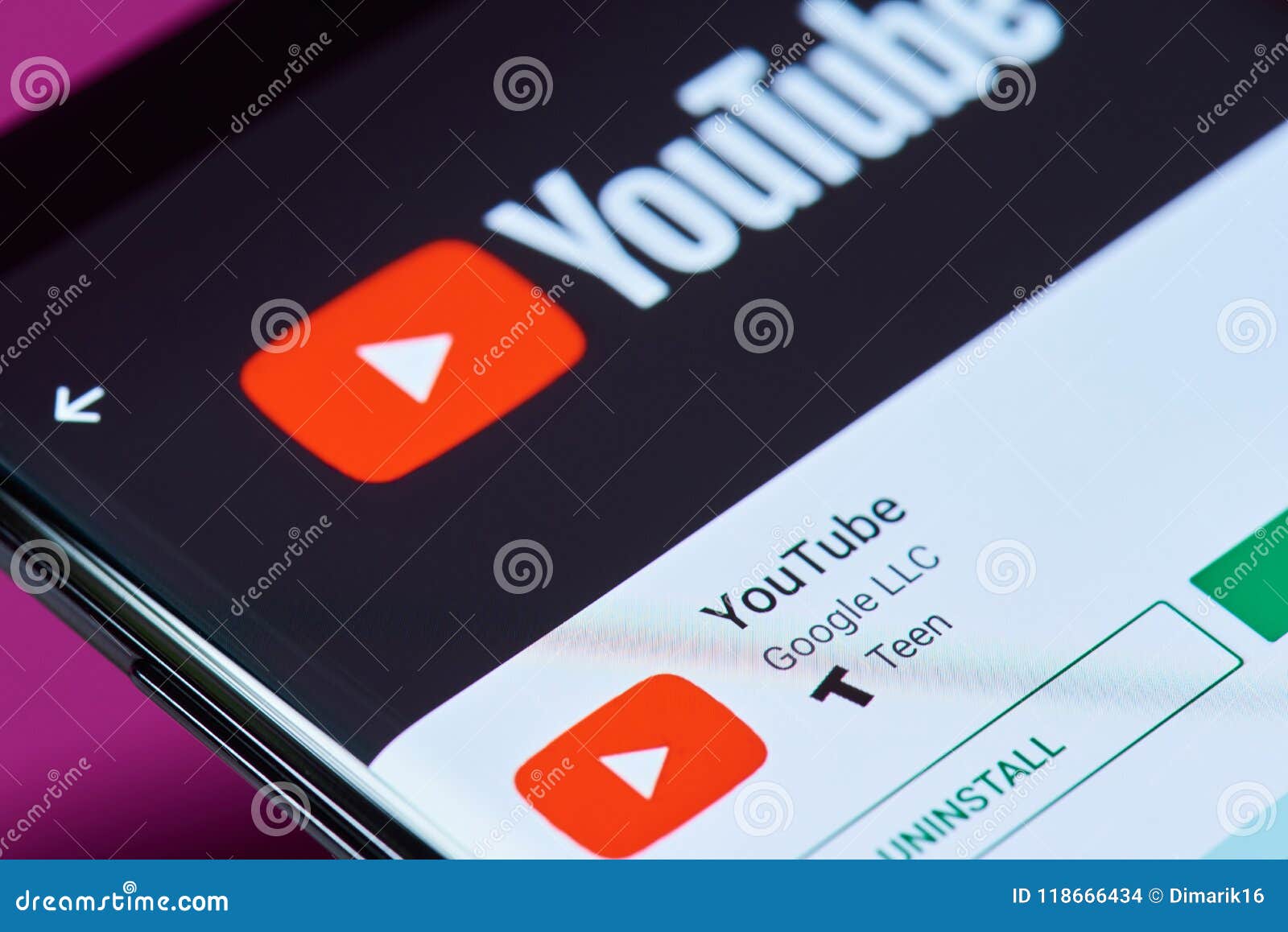Youtube Application on Smartphone Editorial Stock Image - Image of ...