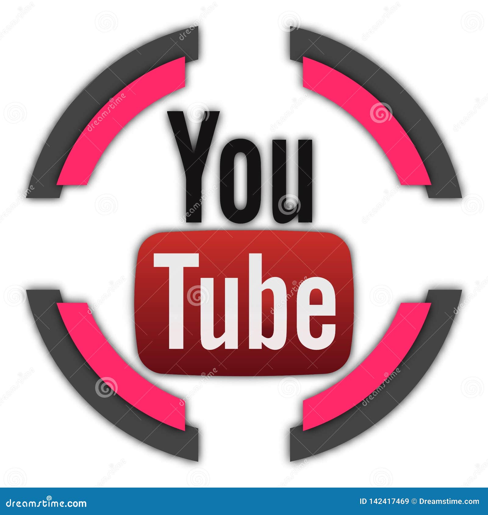 YouTube button editorial stock image. Illustration of site - 142417469