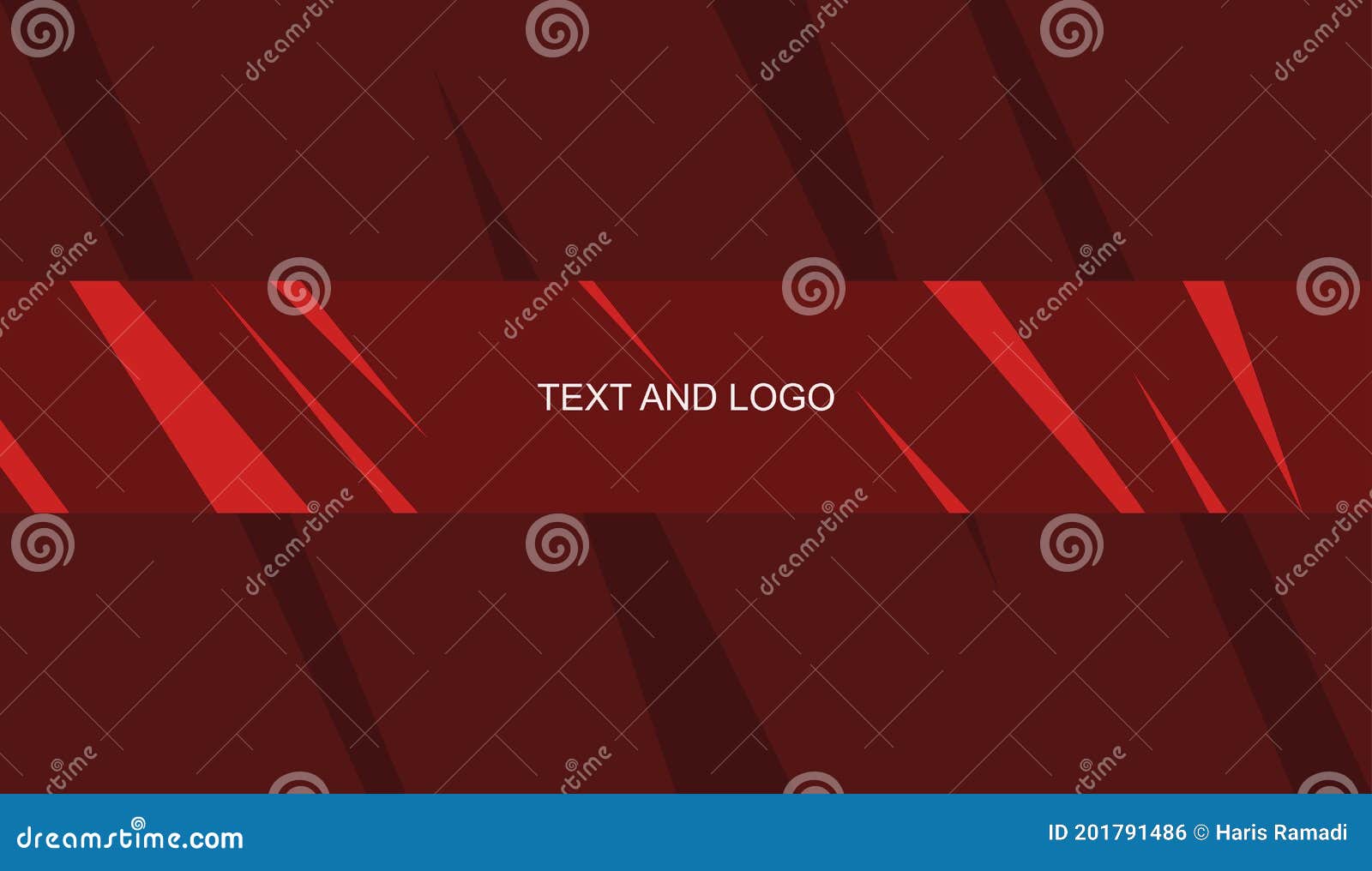 YouTube Channel Banner Red Abstract Template Stock Vector ...