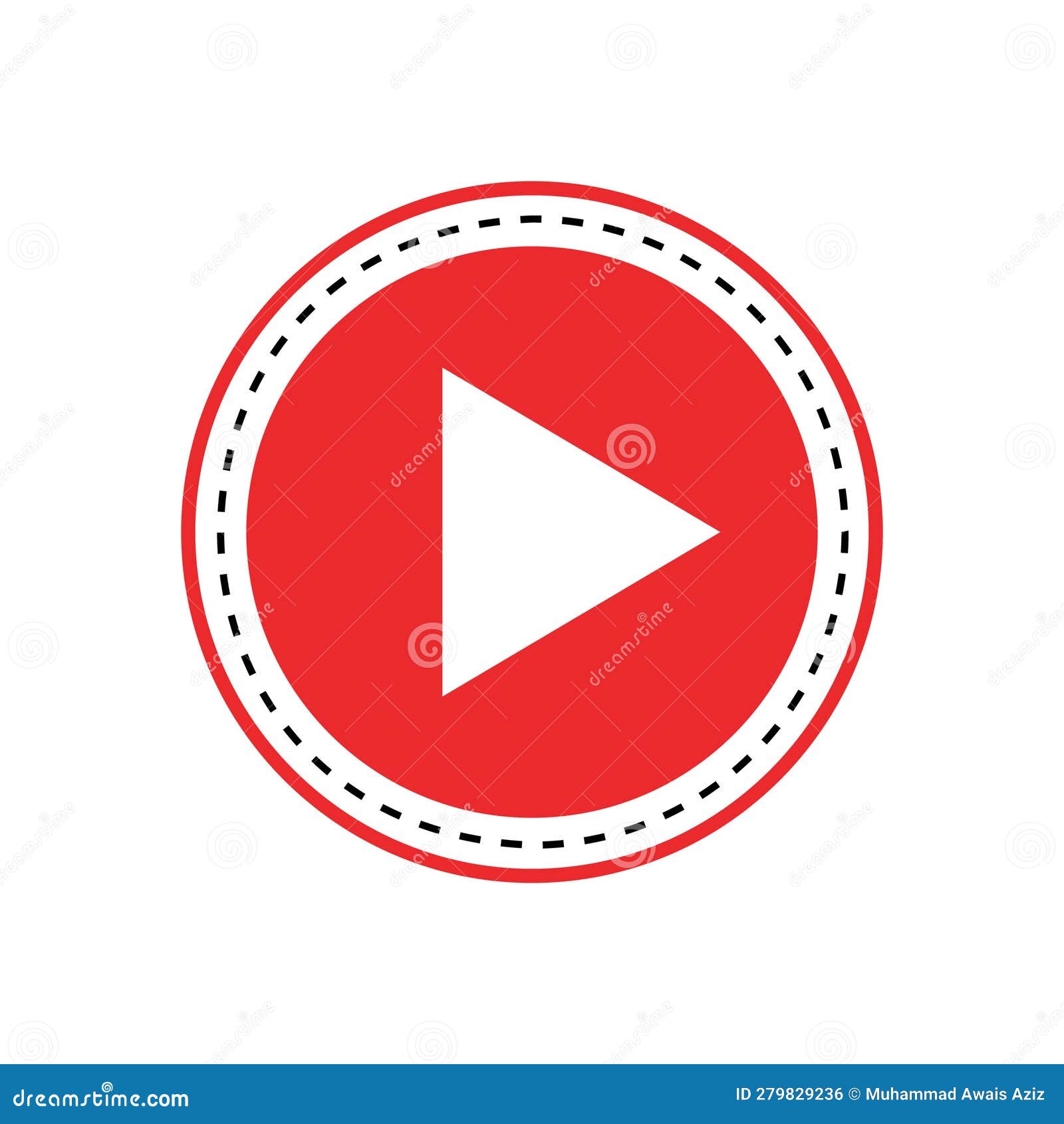 YouTube Channel Video Button Template Design Stock Vector ...