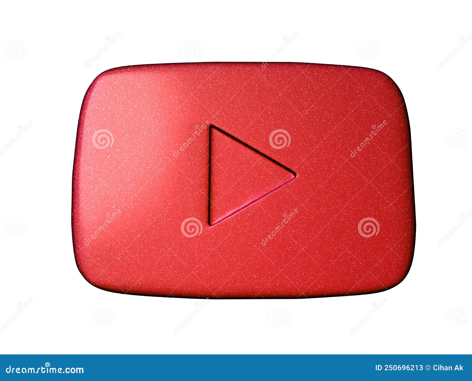 Youtube 3d Cgi Rendered Realistic Logo 3 Editorial Stock Photo ...