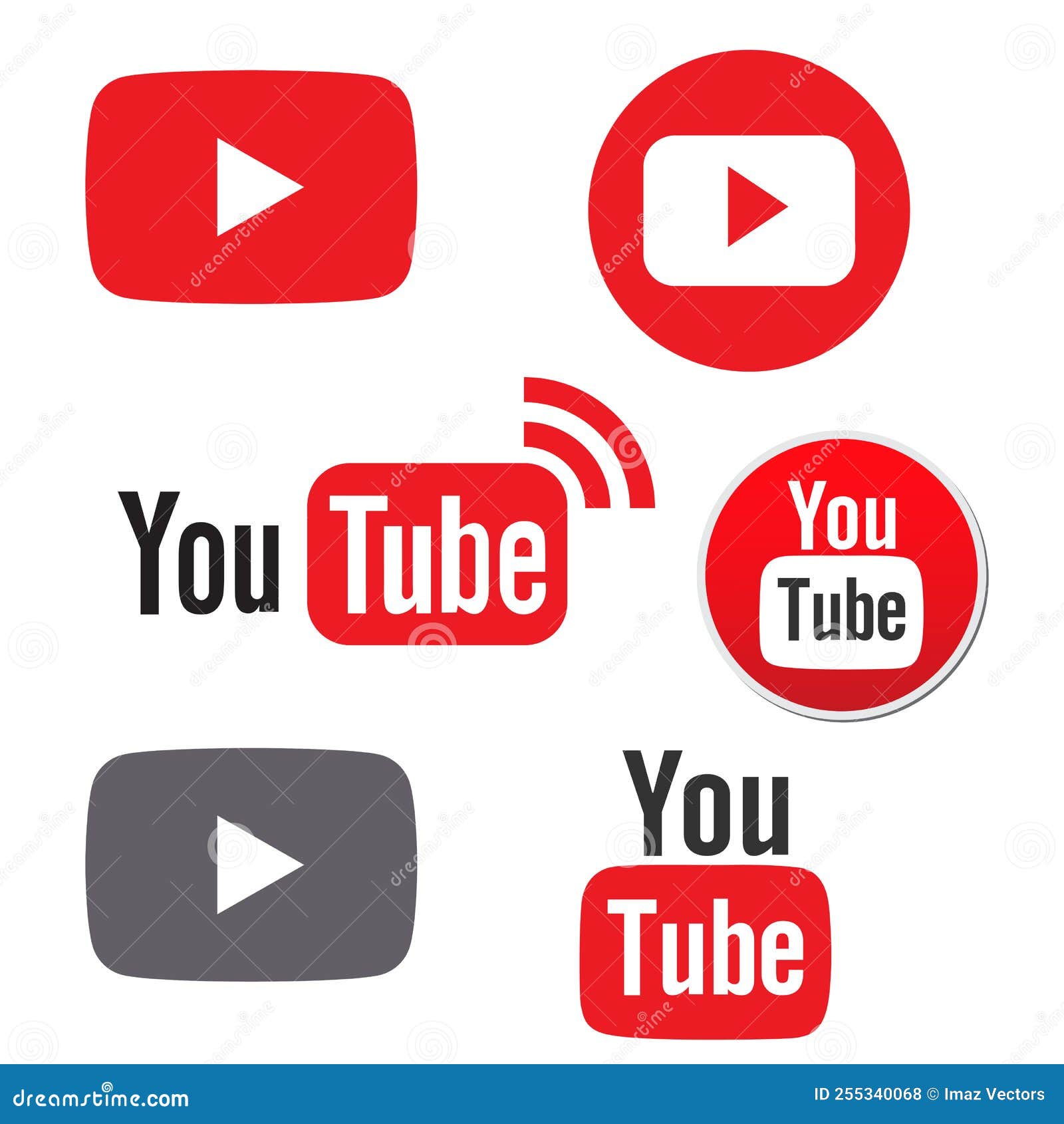 YouTube Icon Flat Design Isolated on Transparent Background Editorial ...