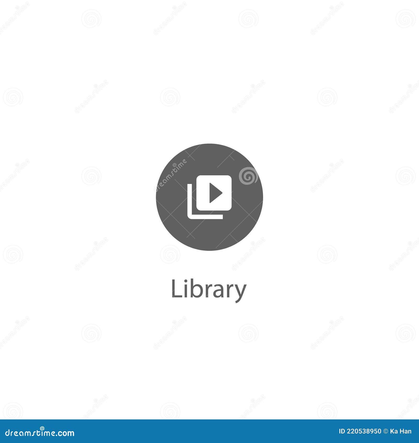 Youtube Library Menu Button Icon Vector. Recent Symbol Illustration ...