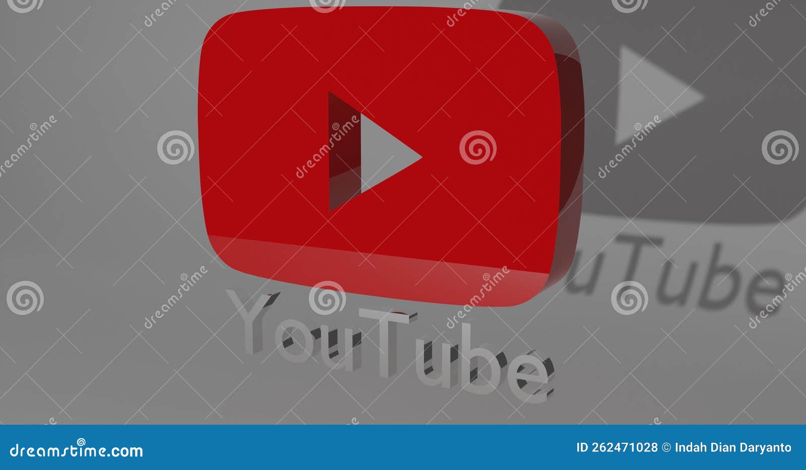 YouTube Logo 3D editorial stock photo. Illustration of diagram - 262471028