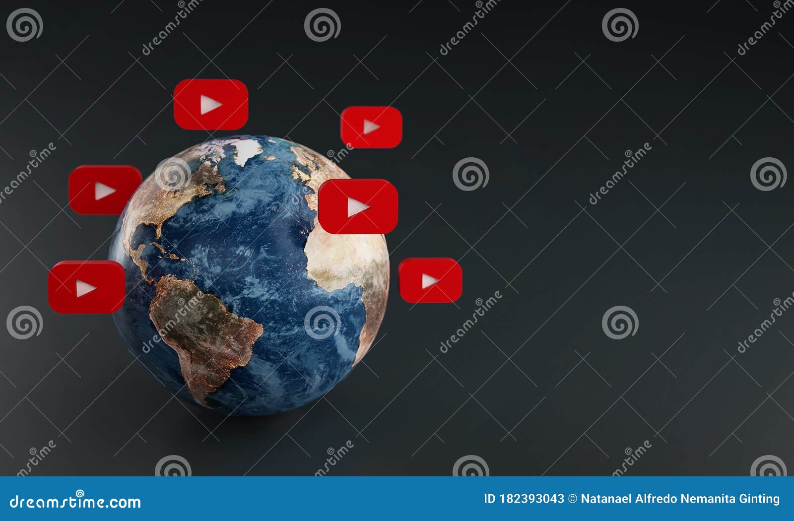 Youtube Logo Icon Around Earth. Popular App Concept Editorial Stock ...