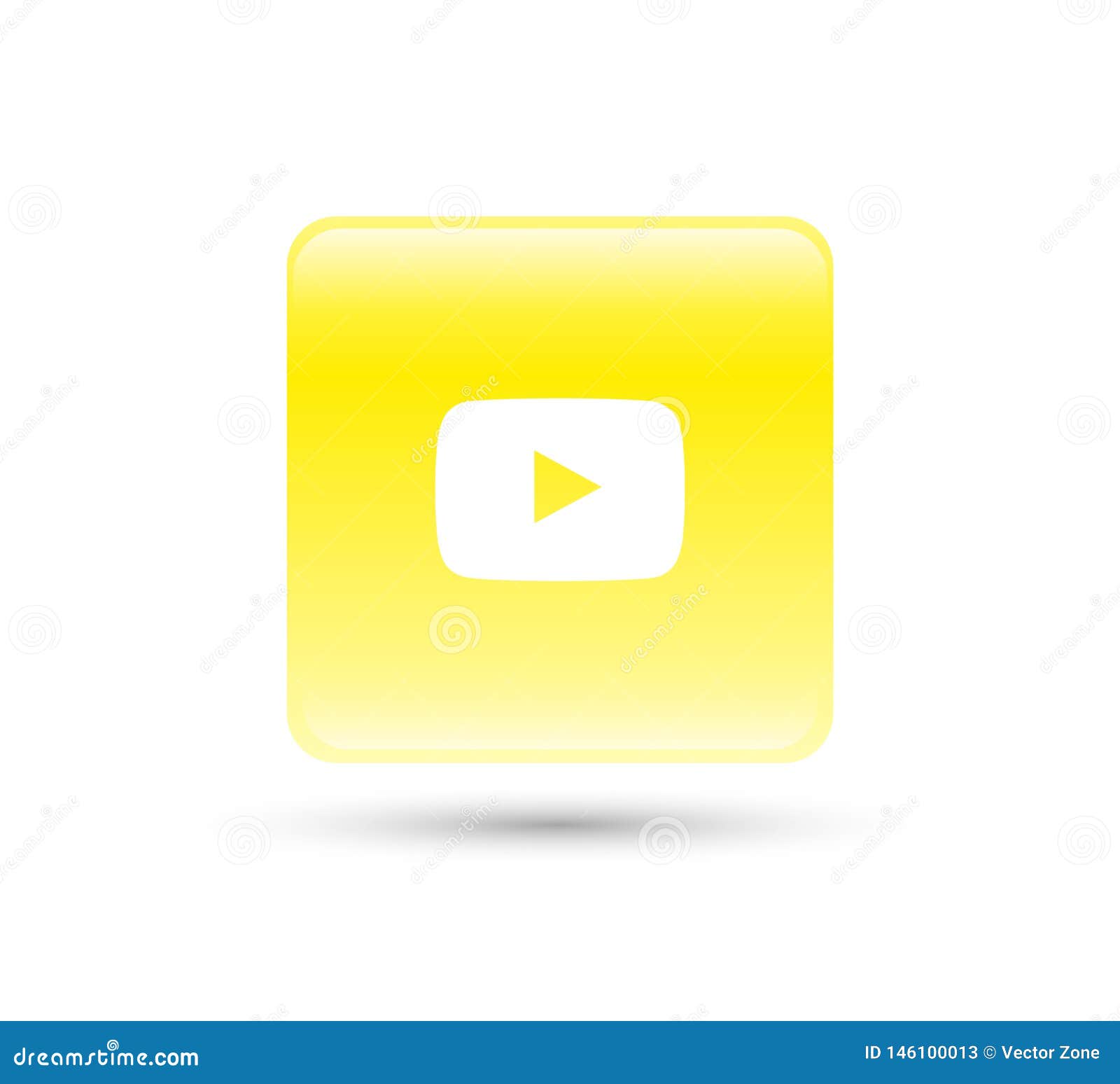 YouTube Logo Icon Vector with Yellow Gradient Design Illustration ...