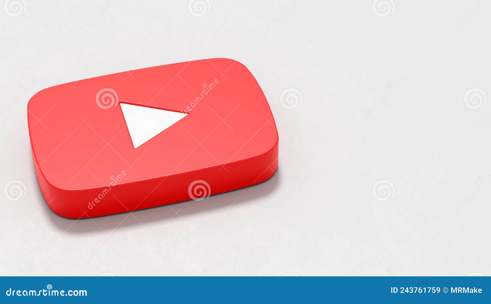 Youtube Logo on Light Grey Background with Copy Space Editorial Stock ...