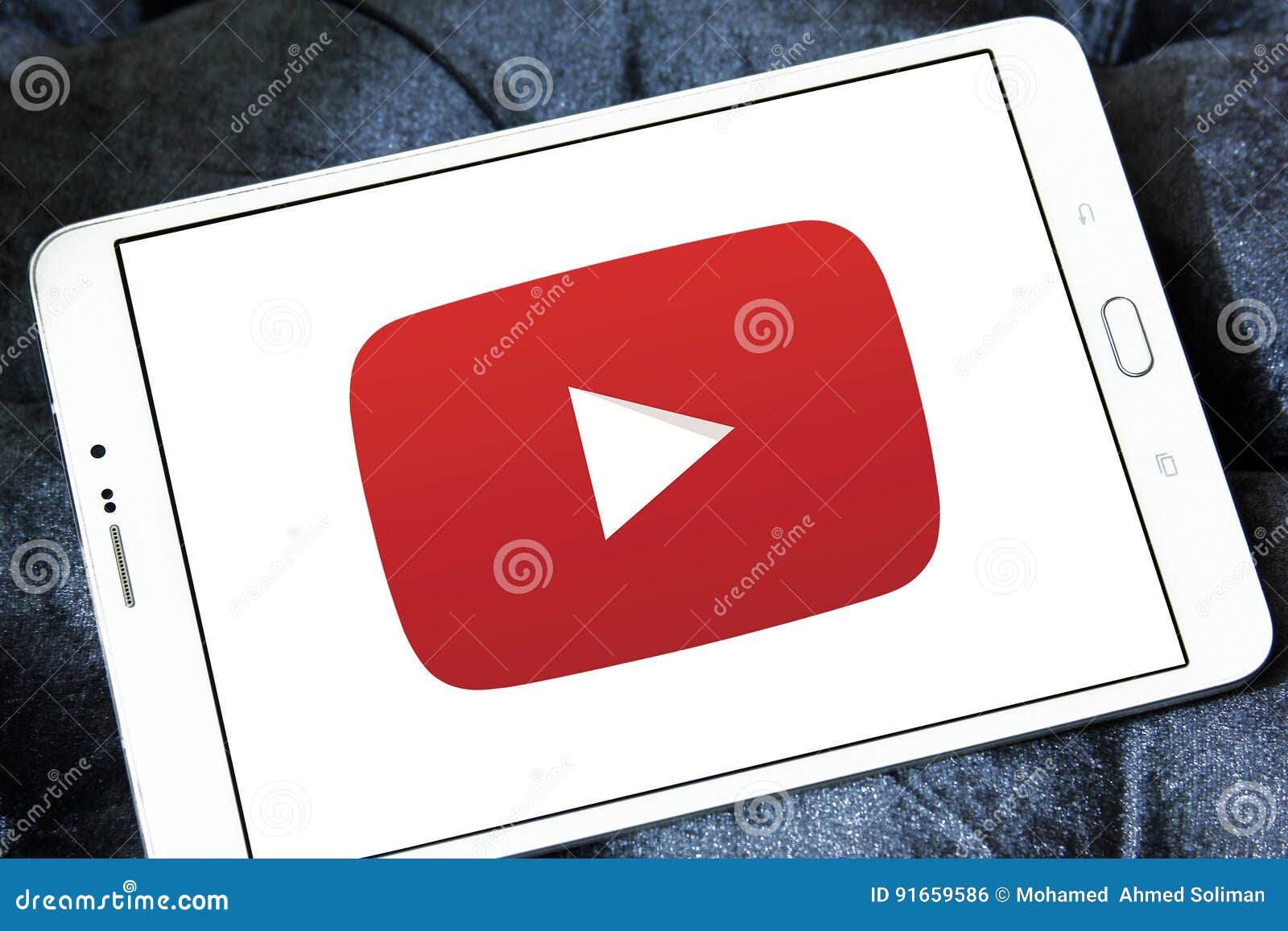 Youtube logo editorial photo. Image of phone, editorial - 91659586