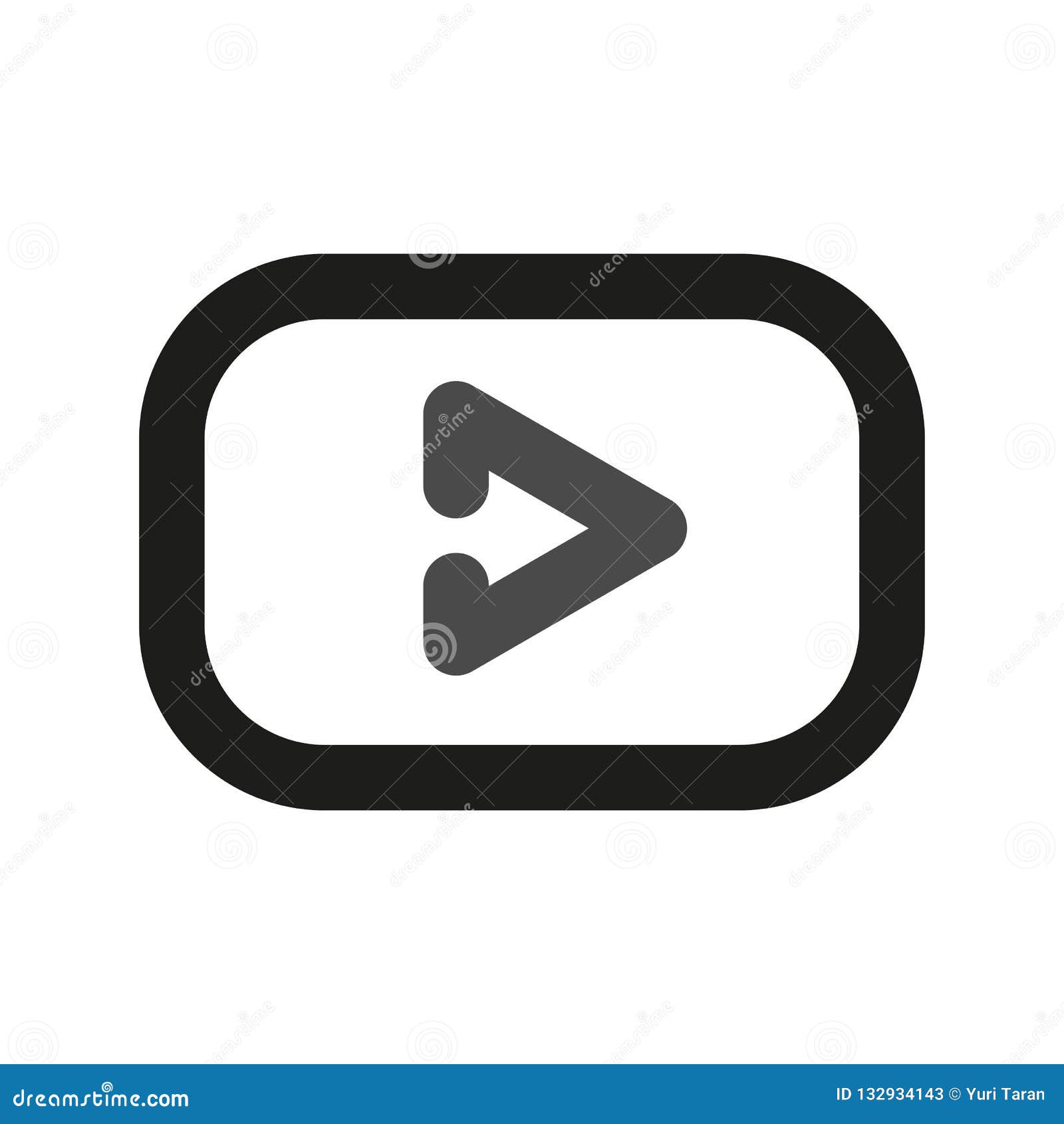 Youtube Logo. Simple Line Icons for Web Editorial Stock Photo ...
