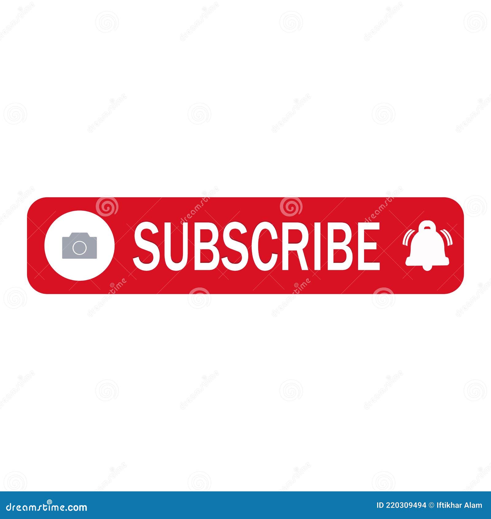 Youtube Logo Space With Subscribe Button Inside Rectangle Shape And ...