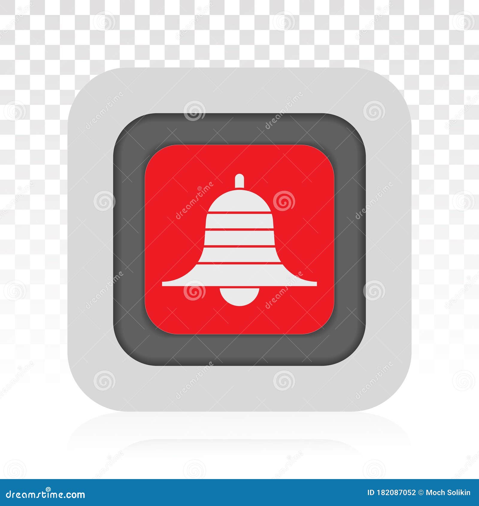 Youtube Message Notification Bell Flat Icon for Apps or Websites Stock ...