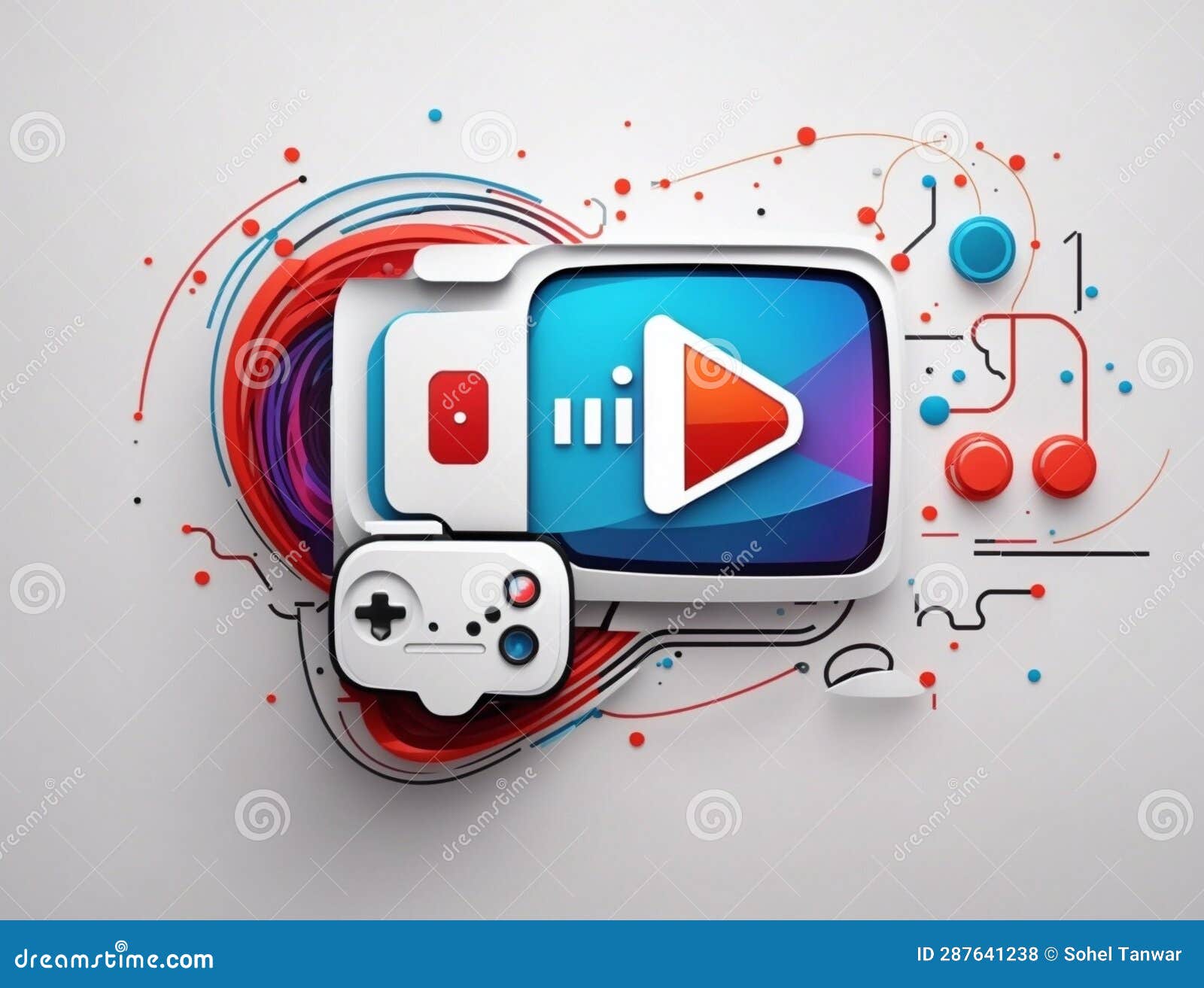 YouTube Minimal Logo with Dynamic Gaming Lines Dramatic Time-lapse ...