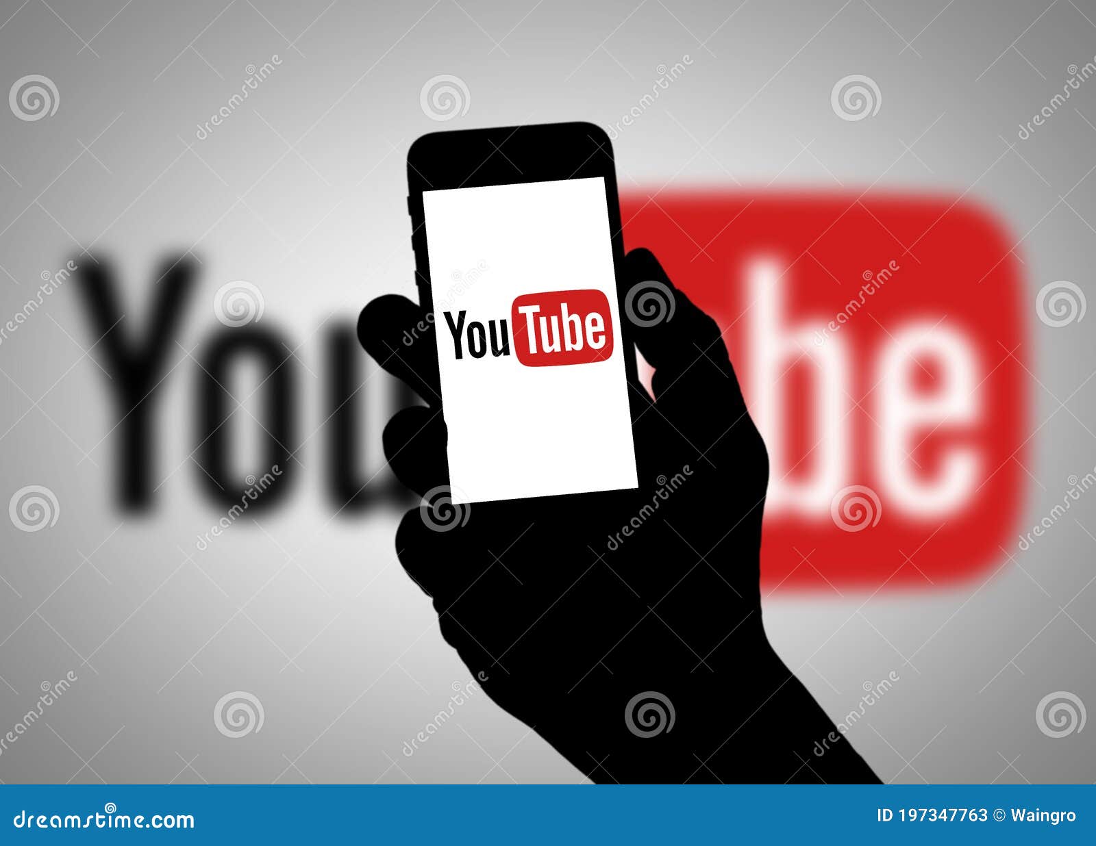 YOUTUBE Mobile Device with Youtube App Editorial Stock Photo ...