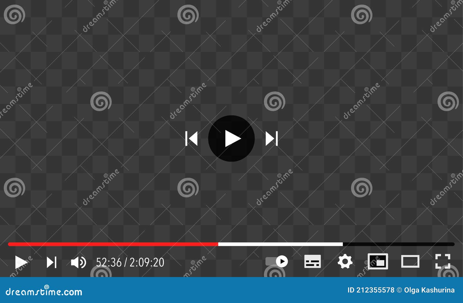 Youtube Multimedia Player Window Template. Vector Illustration Stock ... Youtube Multimedia Player Window Template. Vector Illustration Stock ...
