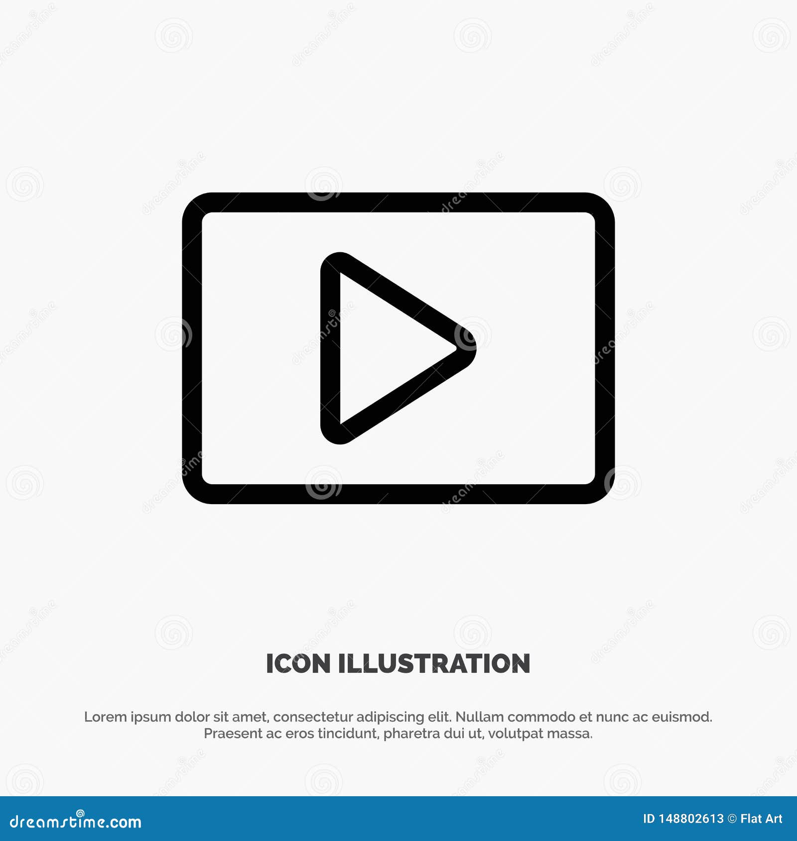 YouTube, Paly, Video, Player Line Icon Vector Stock Vector ...