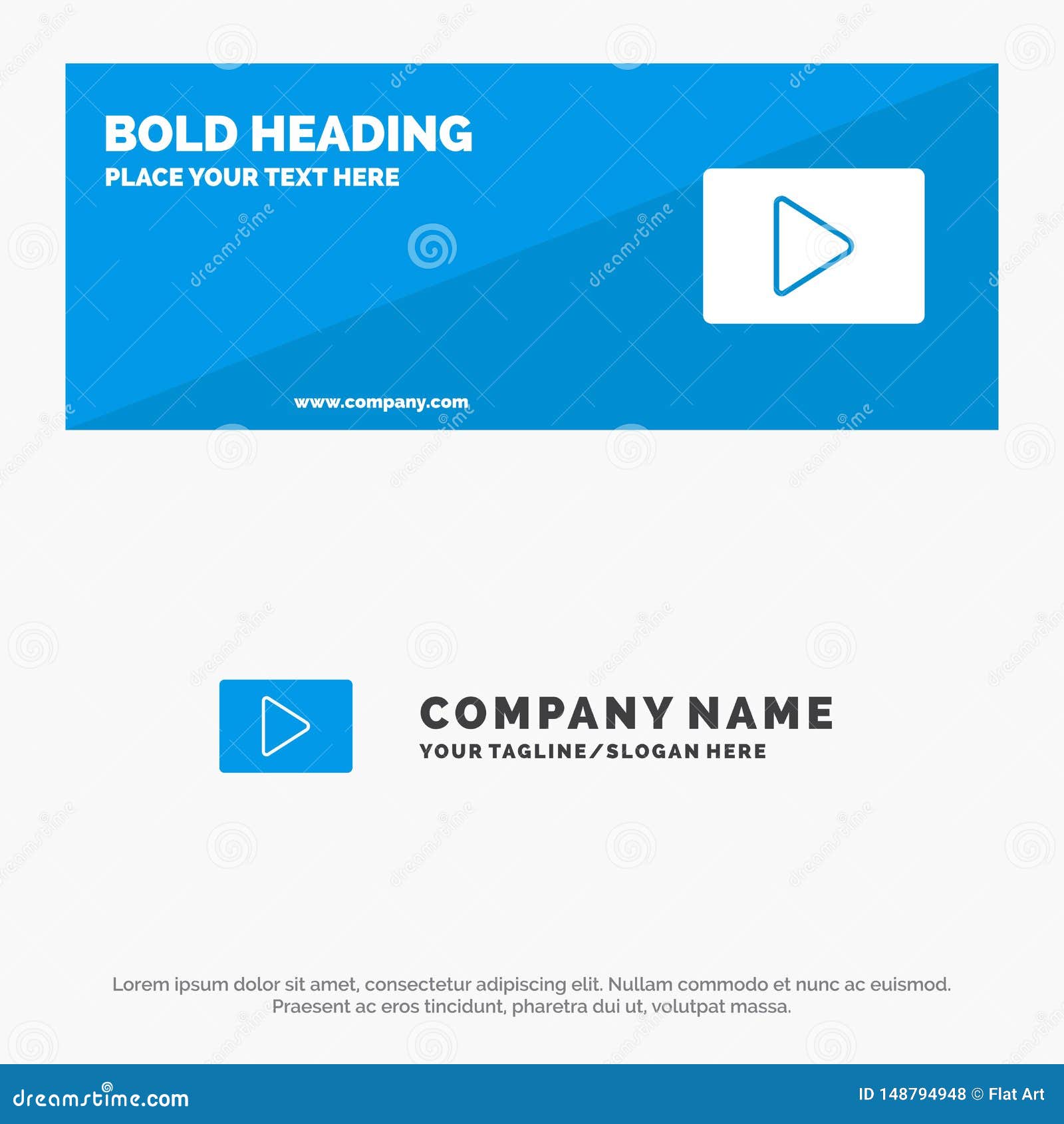 YouTube, Paly, Video, Player SOlid Icon Website Banner and Business ...