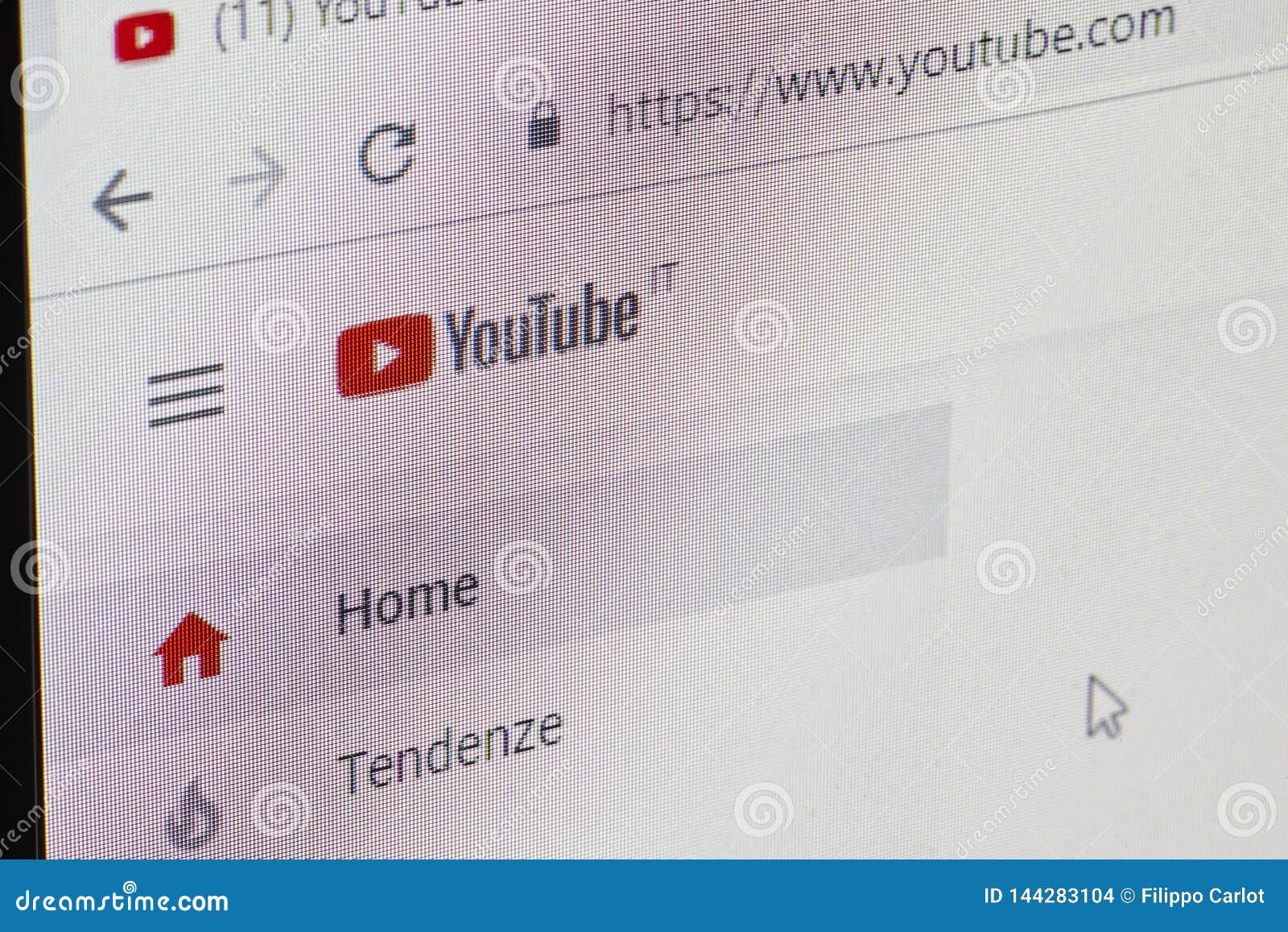 Youtube on the screen editorial stock image. Image of screen - 144283104