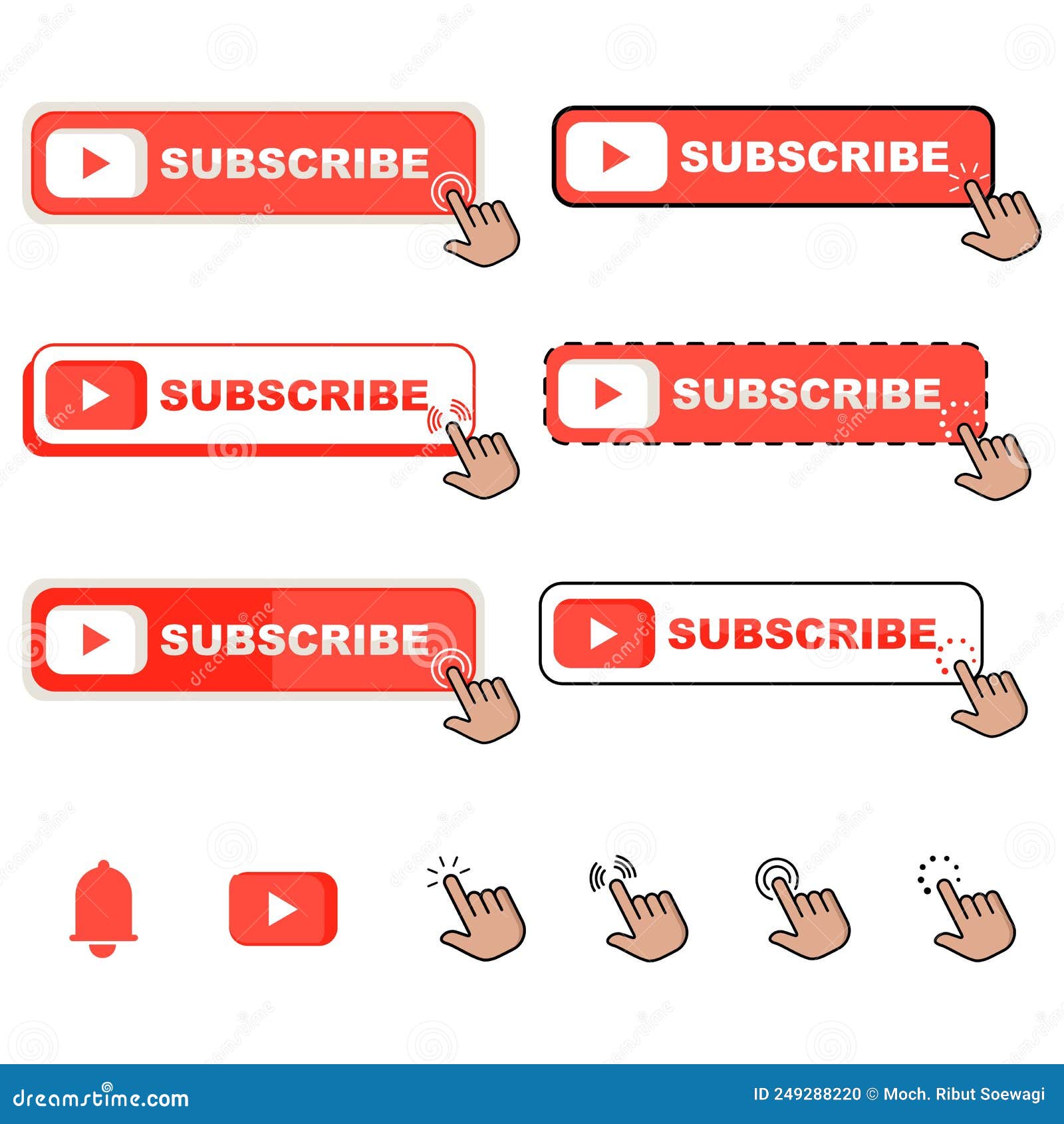 Youtube Subscribe Interface Editorial Image - Illustration of icon ...