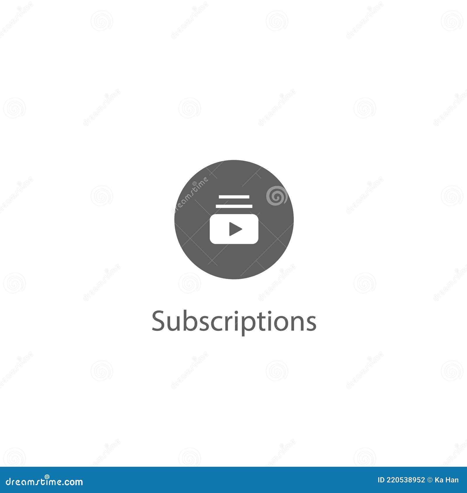 Youtube Subscription Button Icon Vector. Subscriptions Symbol ...