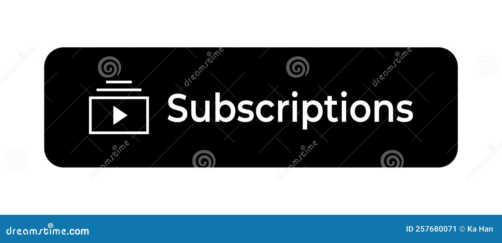 Youtube Subscription Icon Vector. Streaming Video Channel Subscriptions ...