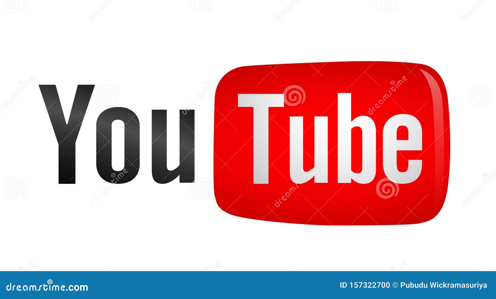 Youtube Text with Logo Icon for Web Internet Simple Isolated Red ...
