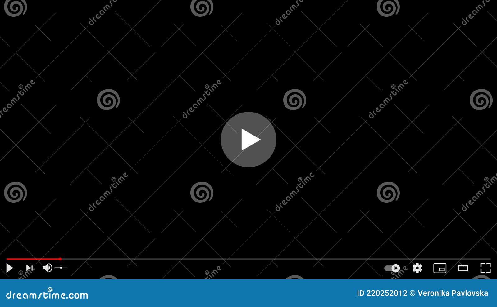 YouTube Video Playback Template, Vector Template for Your Design. EPS ...