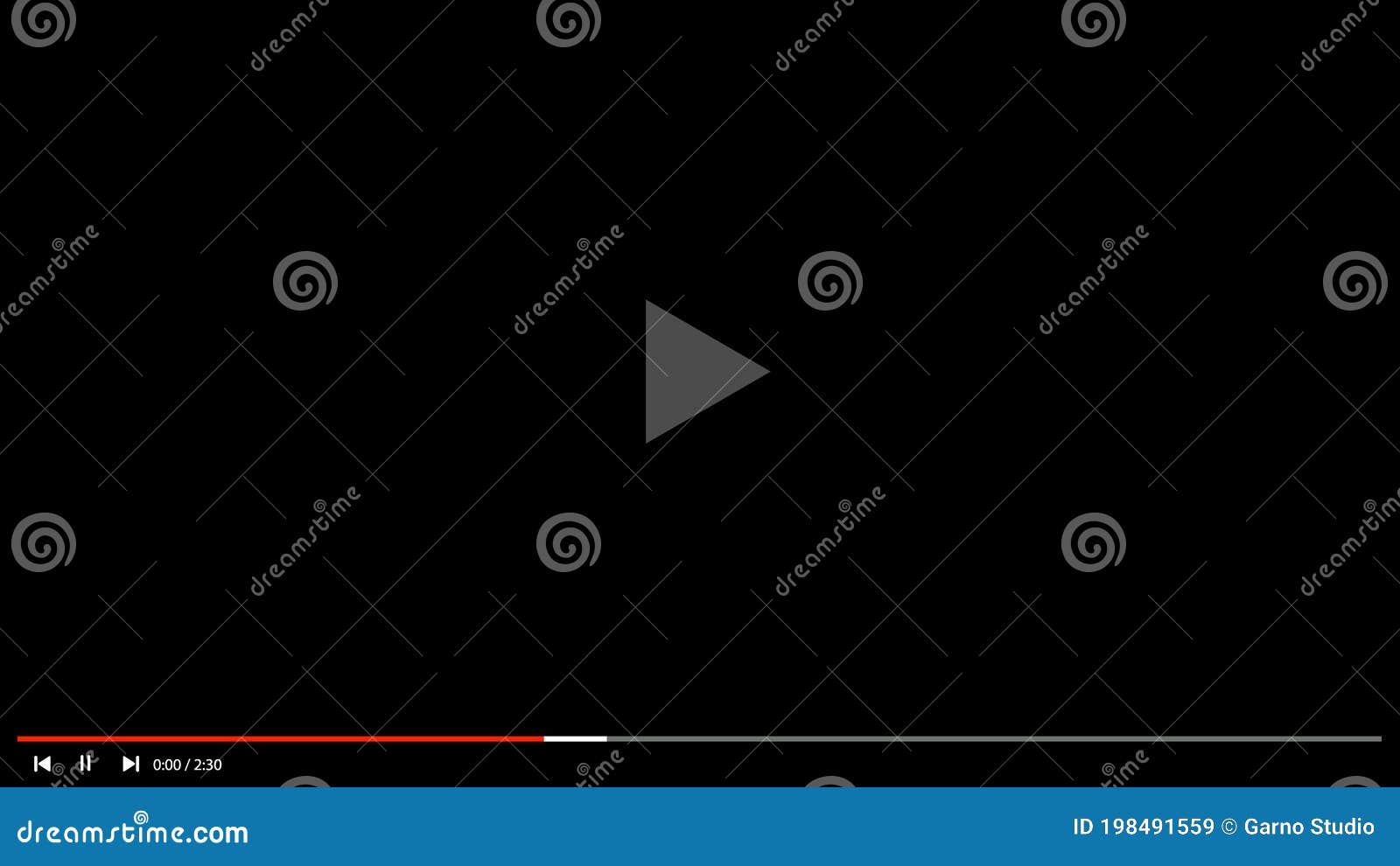 Youtube Video Player. Desktop Flat Multimedia Player Interface ...