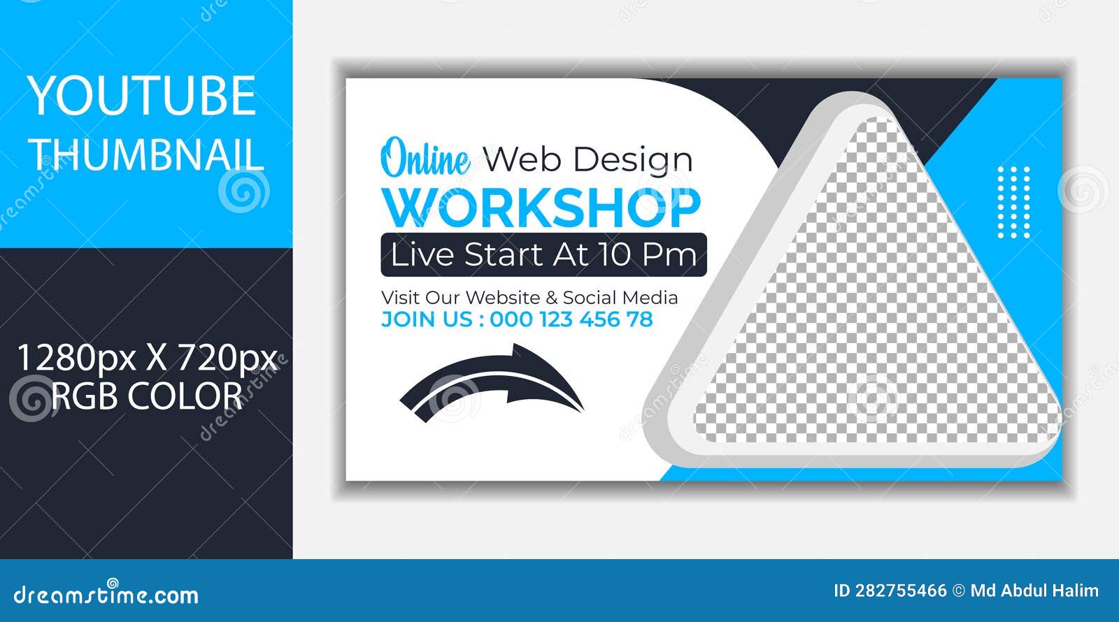 Youtube Video Thumbnail or Online Workshop or Web Banner Design Stock ...