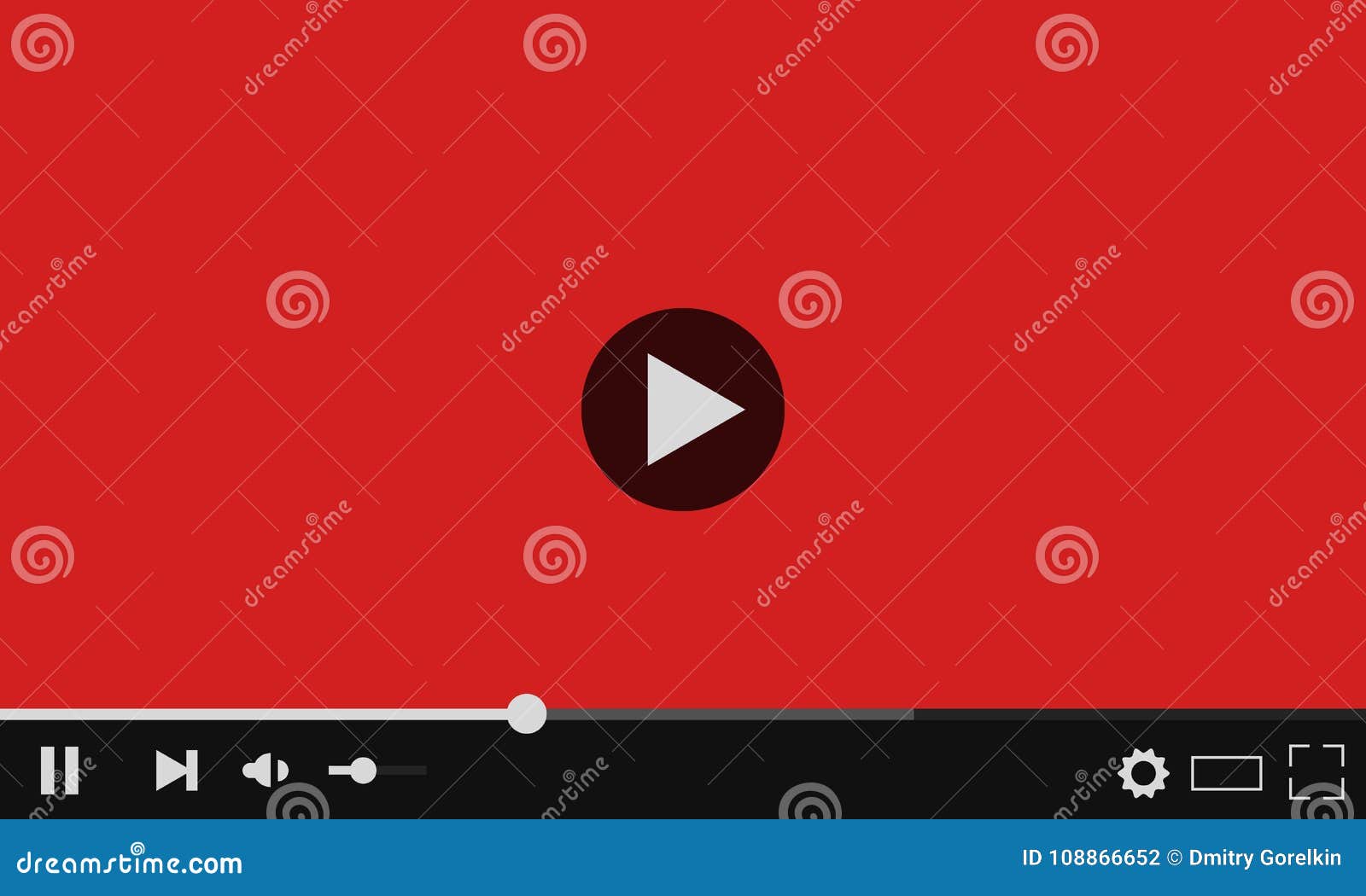 YouTube Web Video Player. Modern Design Stock Vector - Illustration of ...