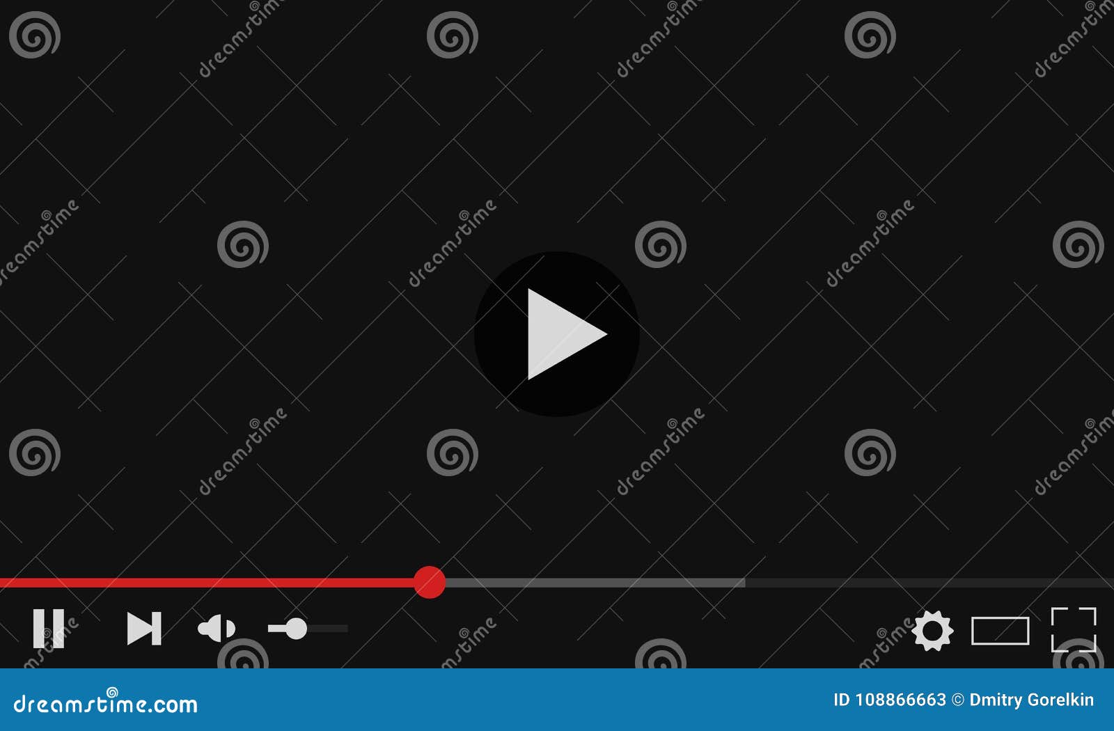 YouTube Web Video Player. Modern Design Stock Vector - Illustration of ...