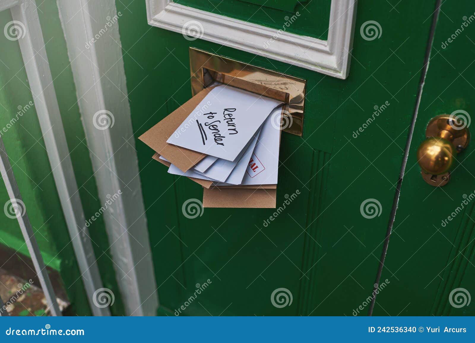 Youve Got Mail. Cropped Shot of Letters in a Letter Box. Stock Photo ...