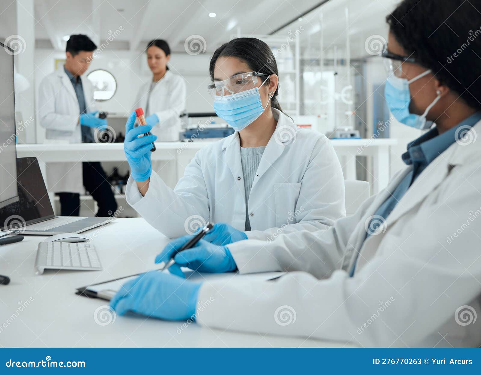 Youve Shed so Much Light on this. Two Scientists Reviewing a Sample ...